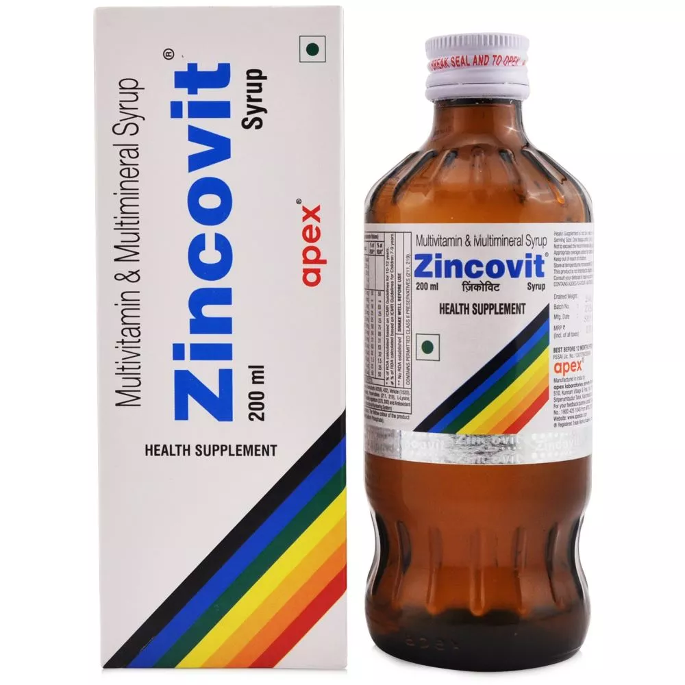 Buy Zincovit Syrup (200ml) Multivitamin & Multimineral In UK
